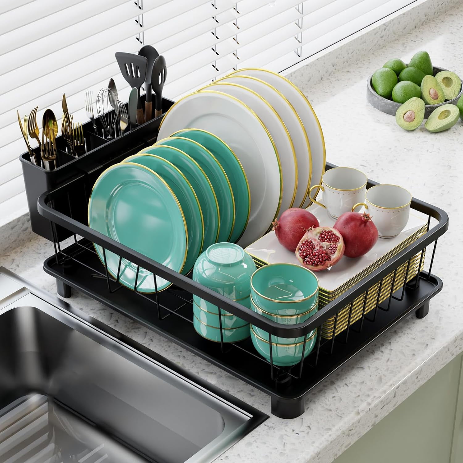 Dish Drying Rack - Space-Saving Dish Rack,Dish Racks for Kitchen ...