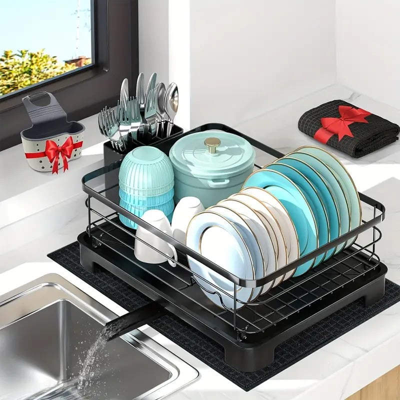 Dish Drying Rack- Space-Saving Dish Rack, Dish Racks for Kitchen ...