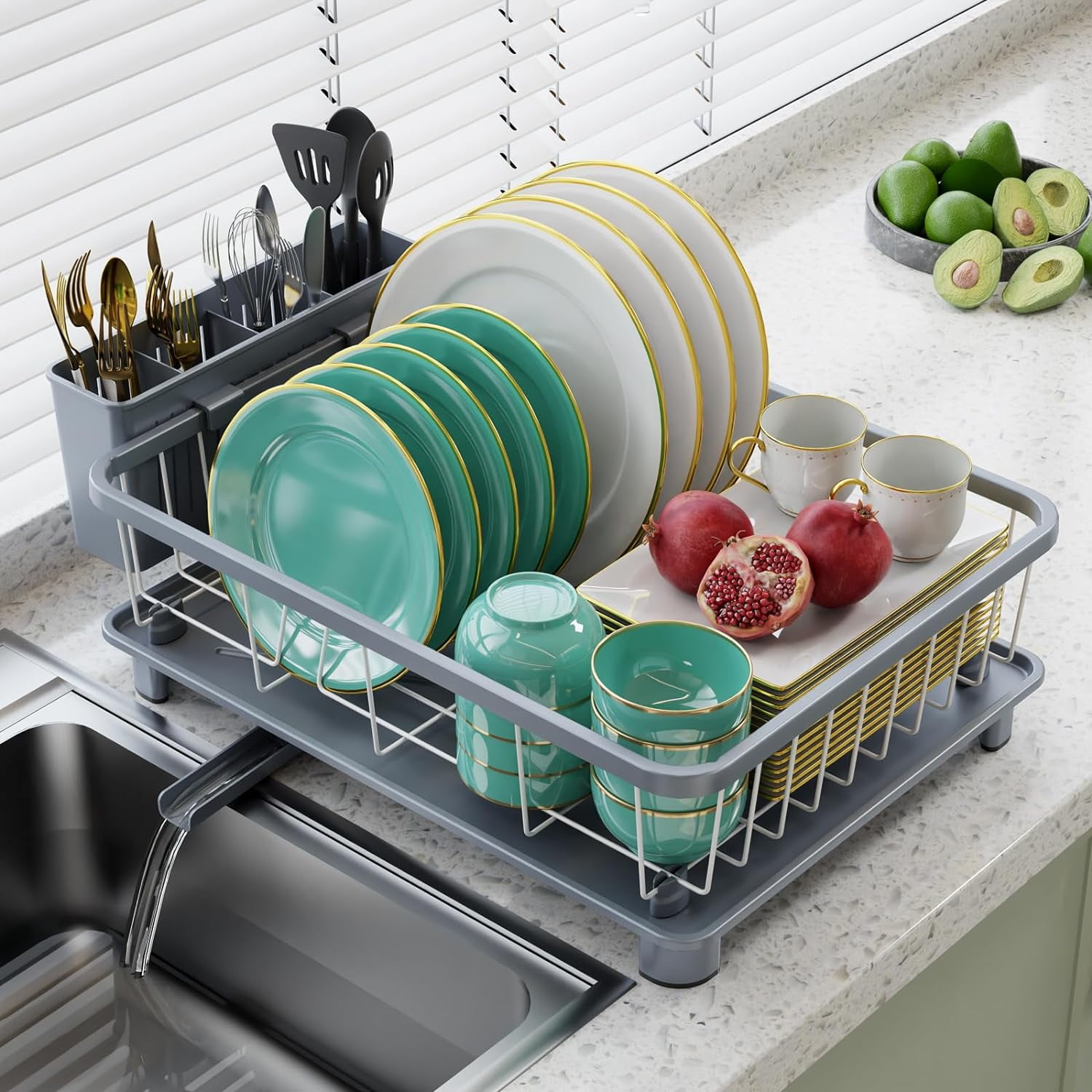 Dish Drying Rack - Space-Saving Dish Rack,Dish Racks for Kitchen ...