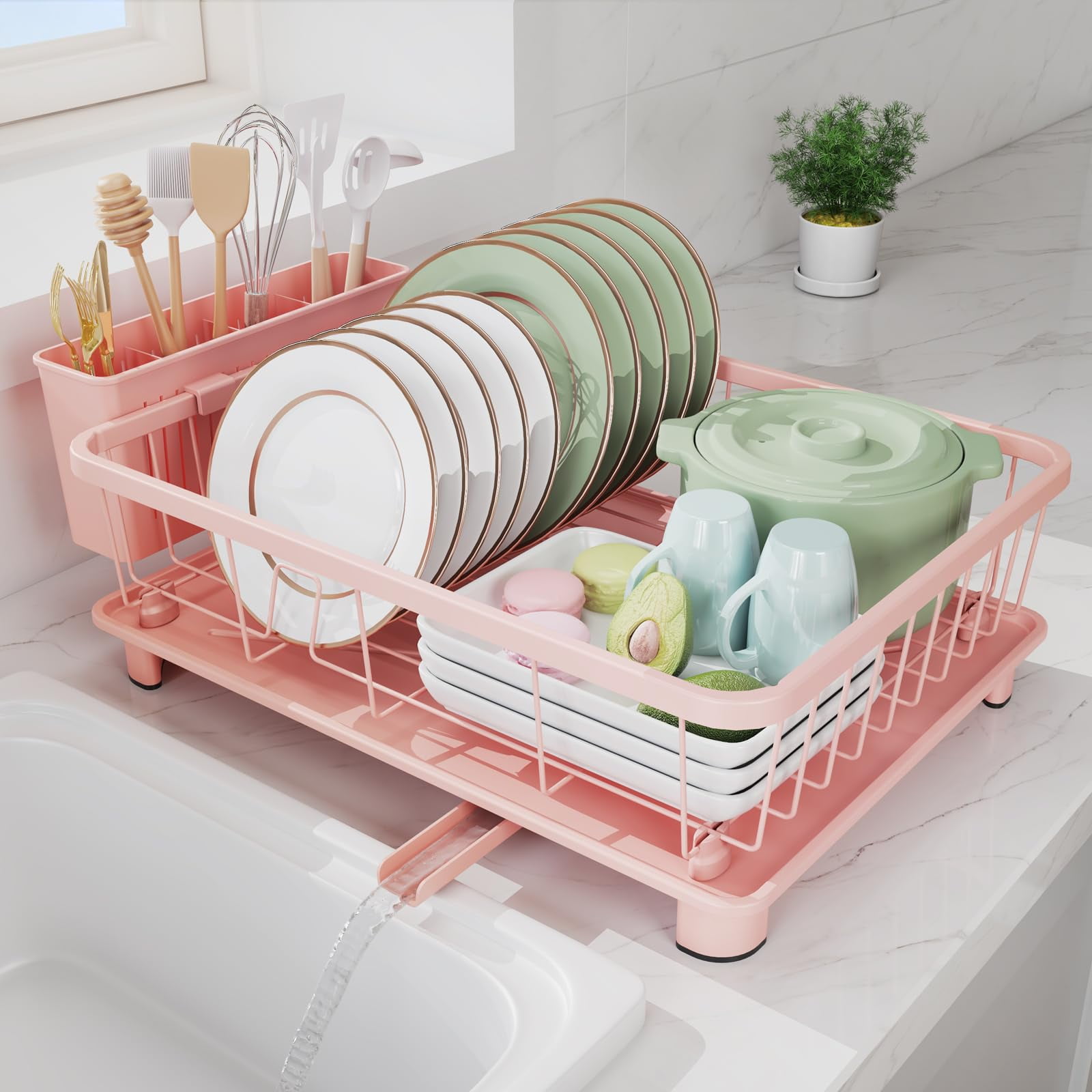 Dish Drying Rack - Space-Saving Dish Rack,Dish Racks for Kitchen ...