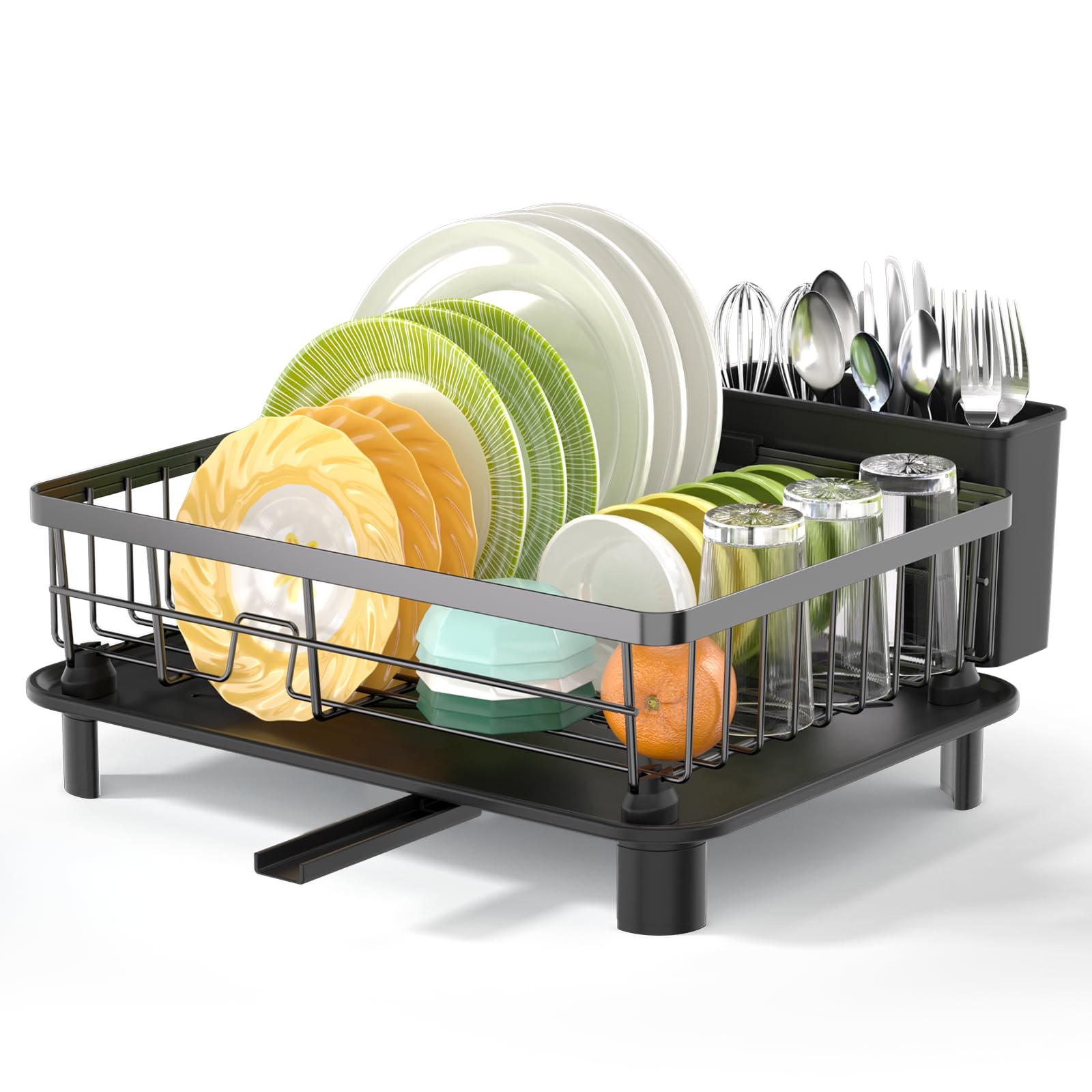 Dish Drying Rack, Space-Saving Dish Rack for Kitchen Counter, Anti ...