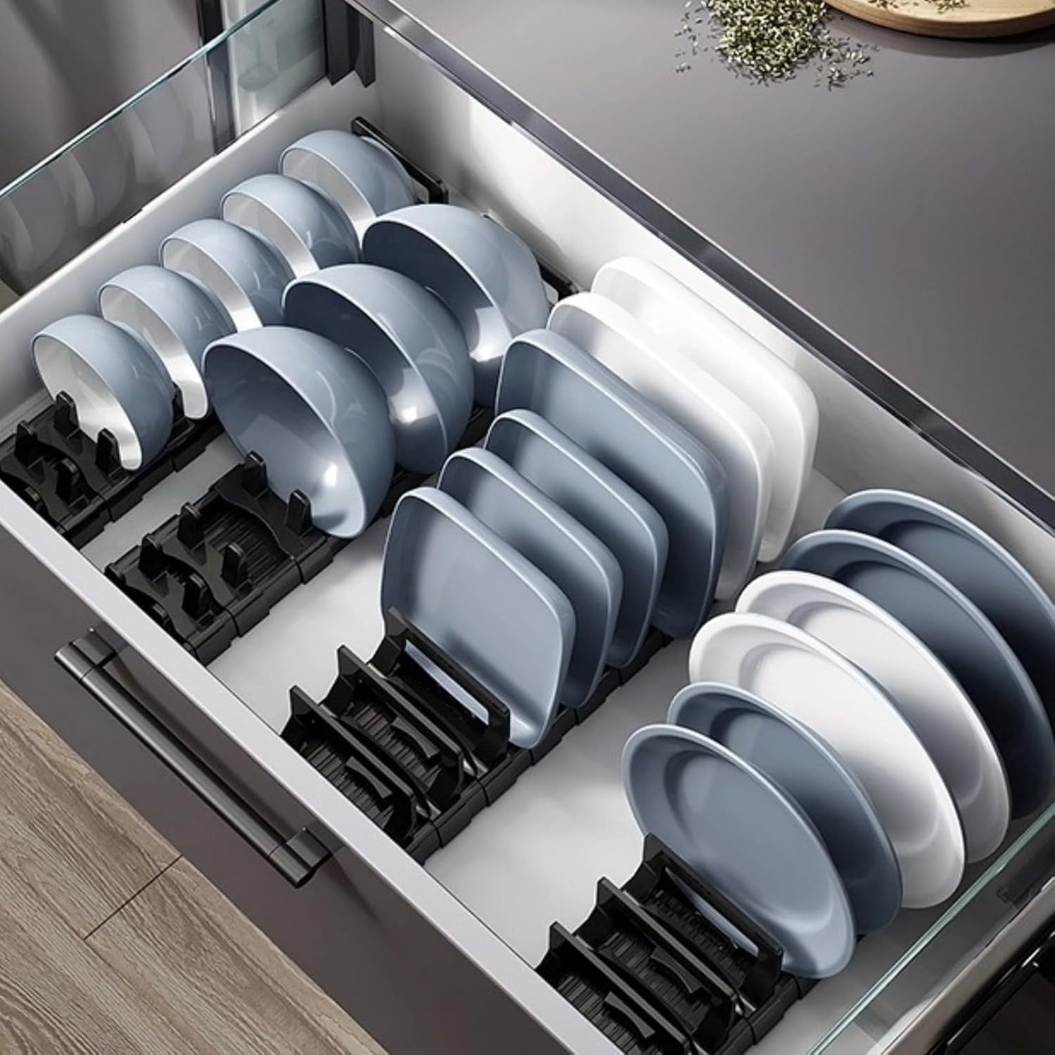 Dish Drying Rack, Stainless Steel Adjustable Bowl Plate Drainer, Pot ...