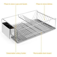 Kitchenaid Stainless Steel Wrap Compact Dish Rack in Satin Gray ...