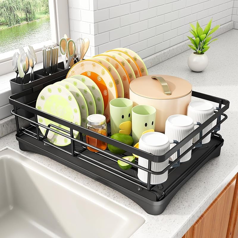 Dish Drying Rack - Stainless Steel Dish Rack for Kitchen Counter, Large ...