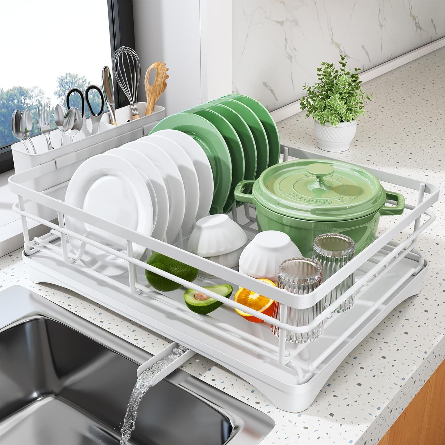 Dish Drying Rack - Stainless Steel Dish Rack for Kitchen Counter, Large ...