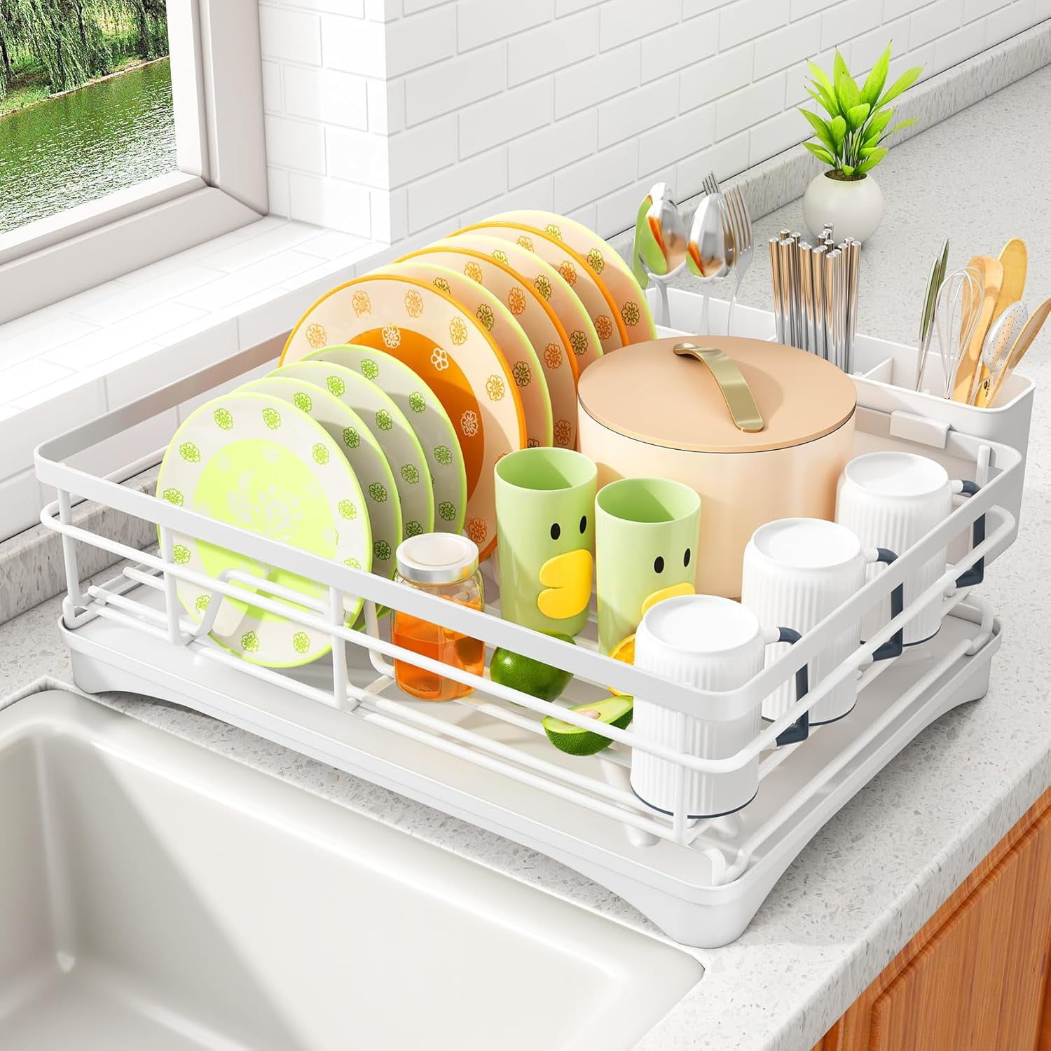 Dish Drying Rack - Stainless Steel Dish Rack for Kitchen Counter, Large ...