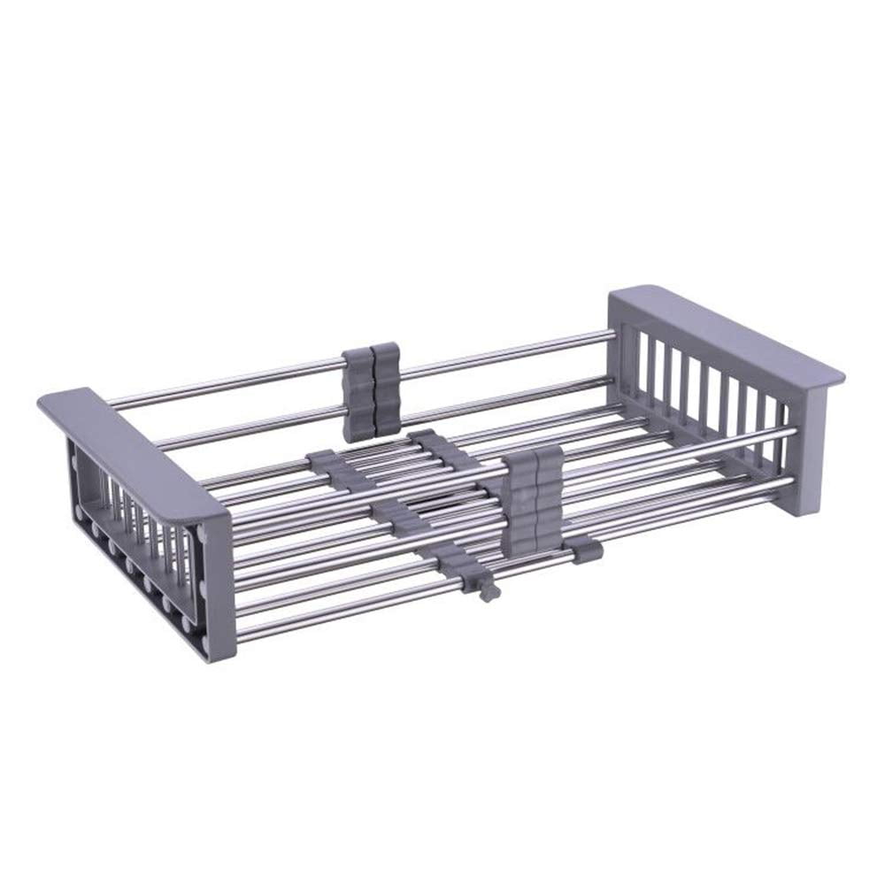 Dish Drying Rack Stainless Steel Drainer With Adjustable Arms Holder ...