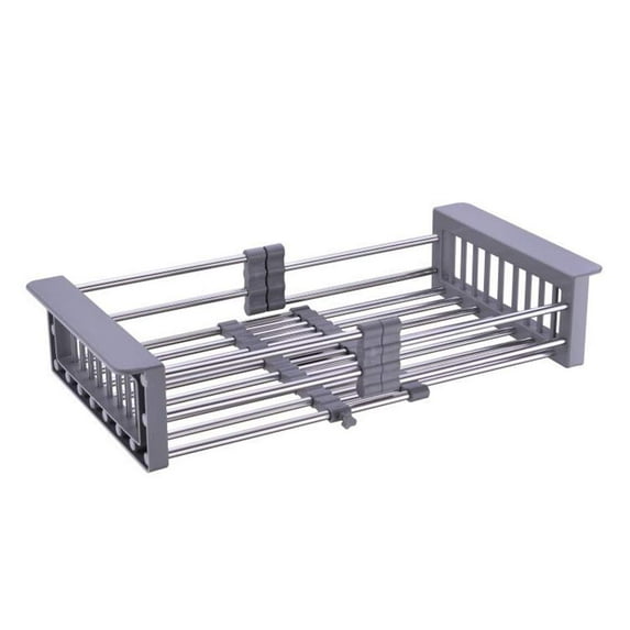 Dish Drying Rack Stainless Steel Drainer With Adjustable Arms Holder ...