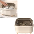 Dish Drying Rack and Drain Board with Lid Cover, Nursing Bottle Holder ...