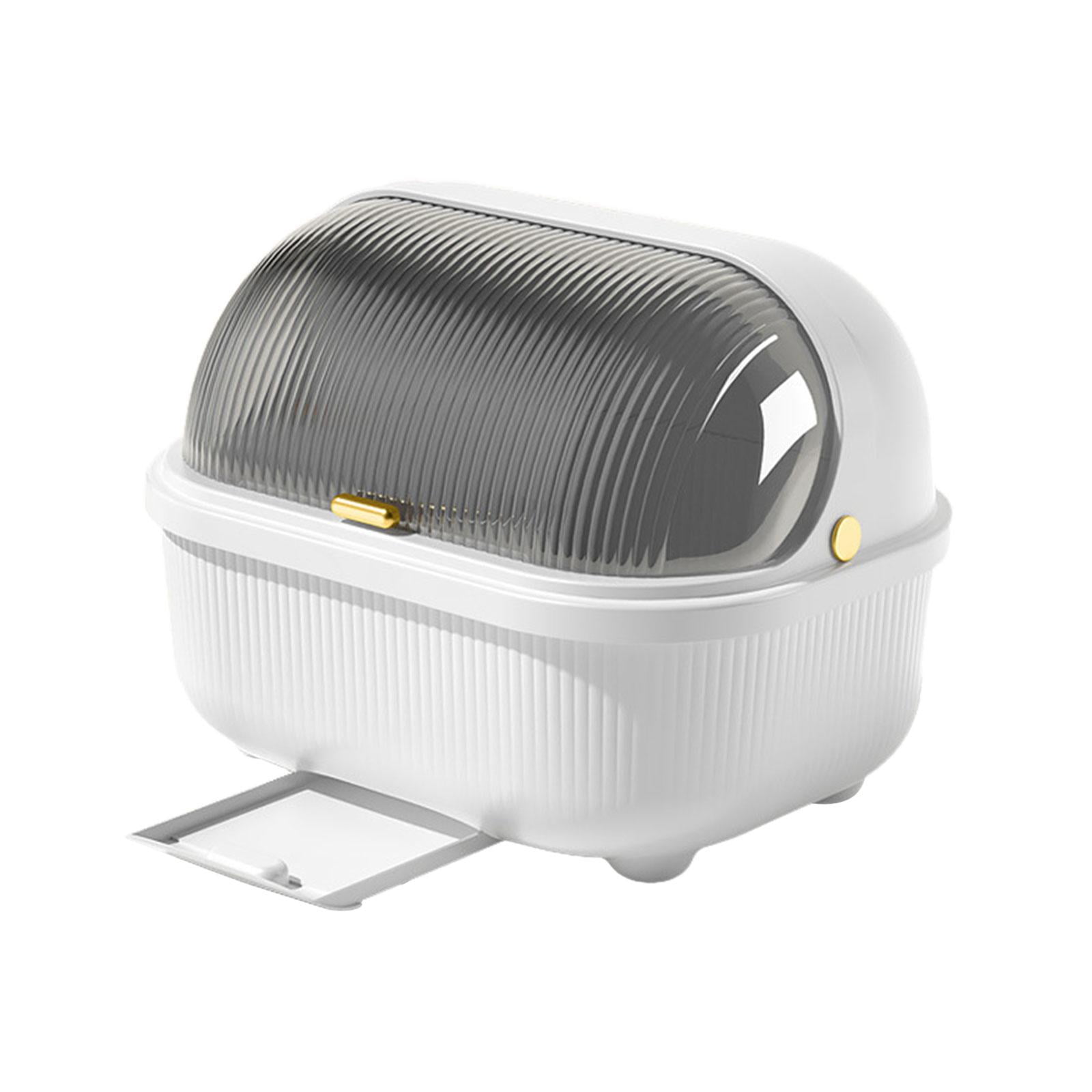 Dish Drying Rack for Kitchen Dish Drainer Basket Drain Quickly with Lid ...
