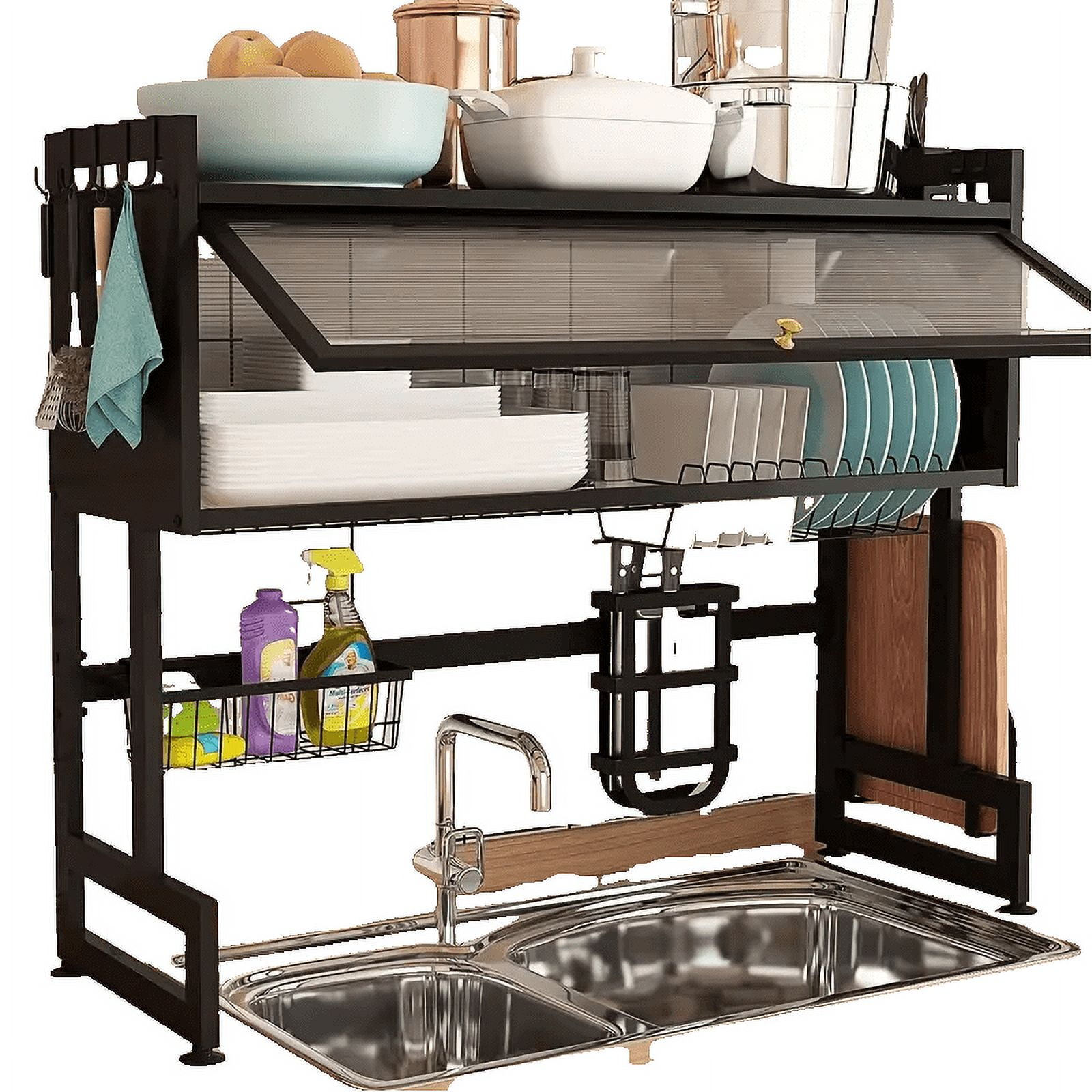 Dish Dying Rack Multifunctional Utensil Holder Dish Drainer With Knife ...