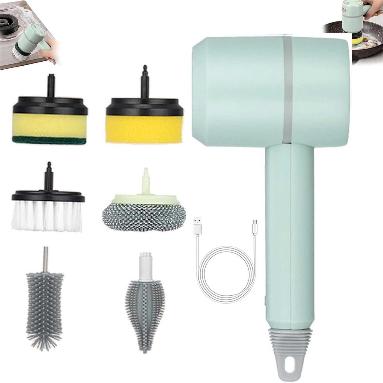 Dish Electric 360° Rotating Cleaning Brush | Cordless Waterproof ...