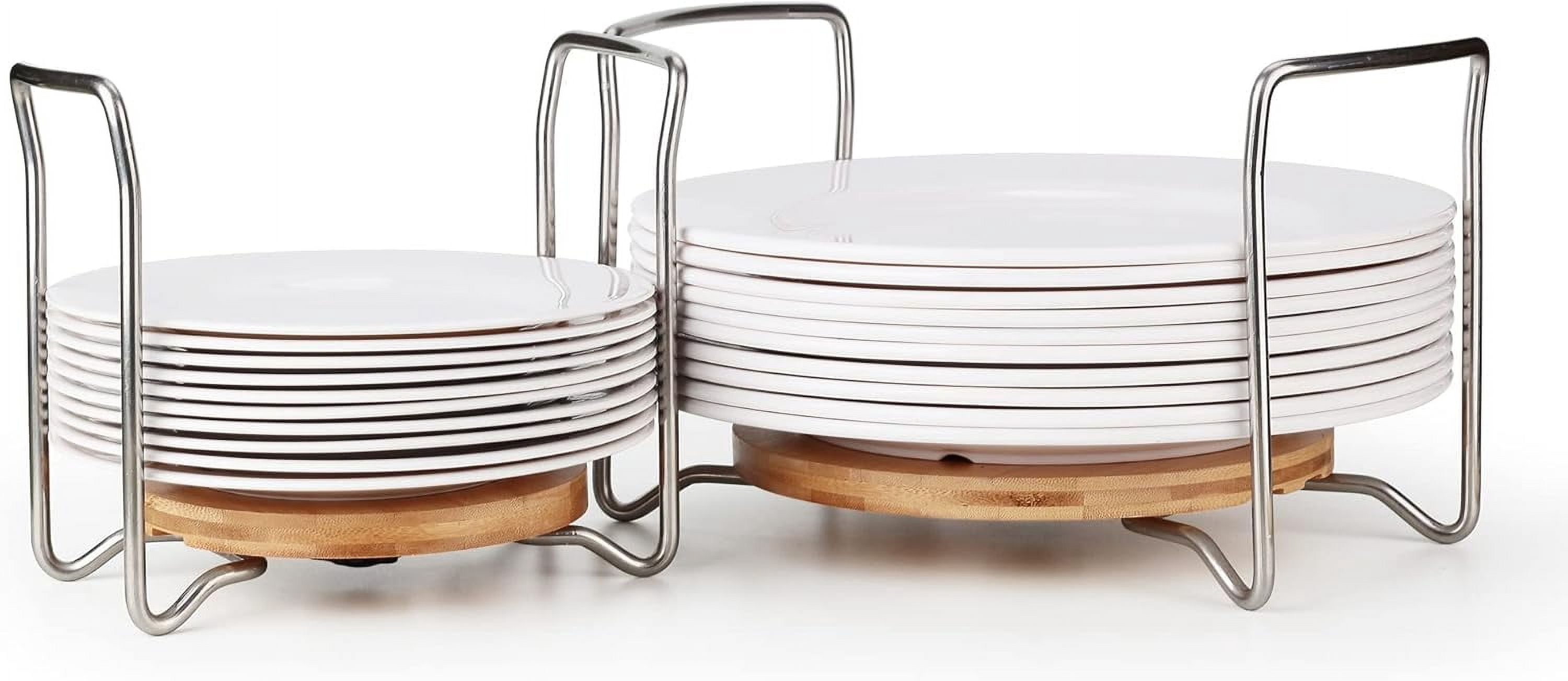 Dish Holder 2 Pack Small for 6" to 9" Plates, Adjustable Plates ...