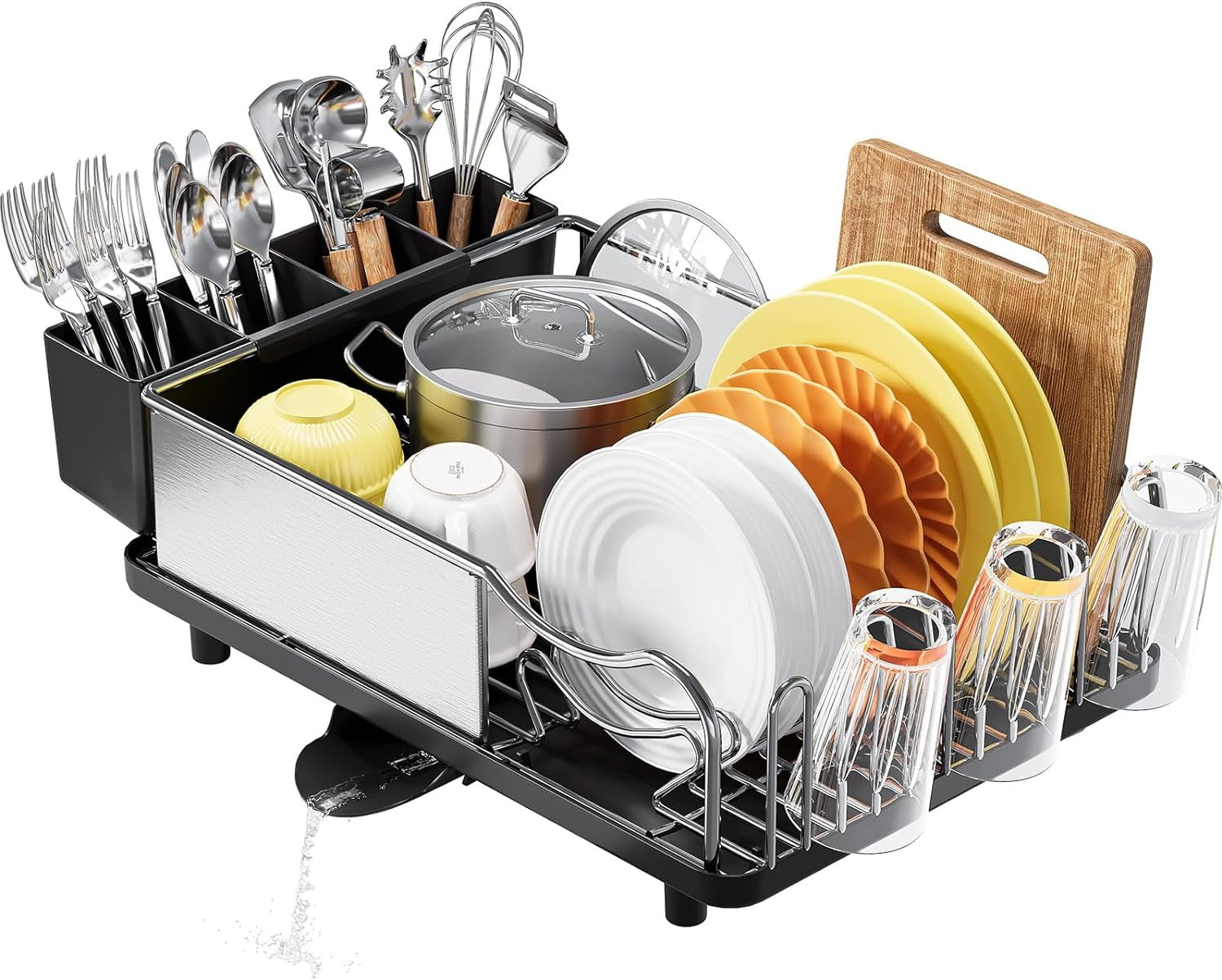 Dish Rack, 304 Stainless Steel Dish Drying Rack for Kitchen Counter ...