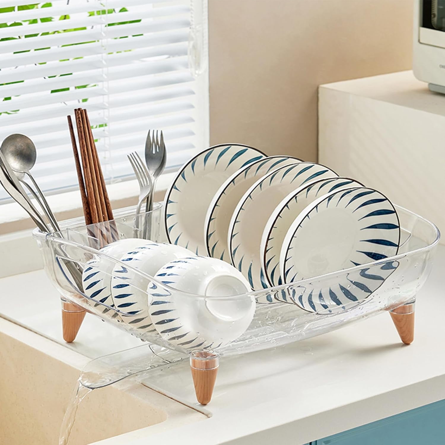 Dish Rack, Dish Drying Rack for Kitchen Counter, Dish Drainer with ...