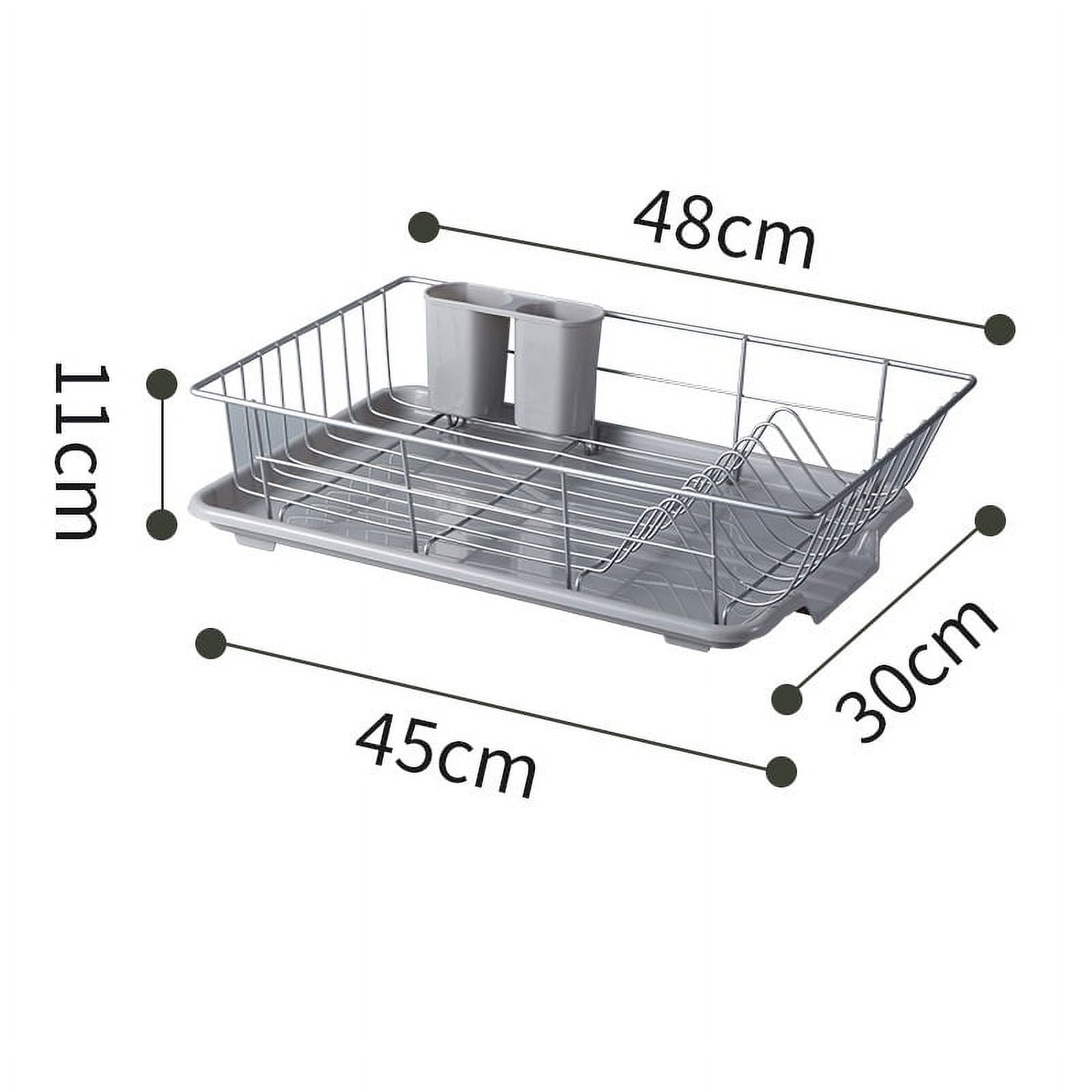 SEELOK Dish Drying Rack, Large Capacity Kitchen Drainer with Cutlery ...
