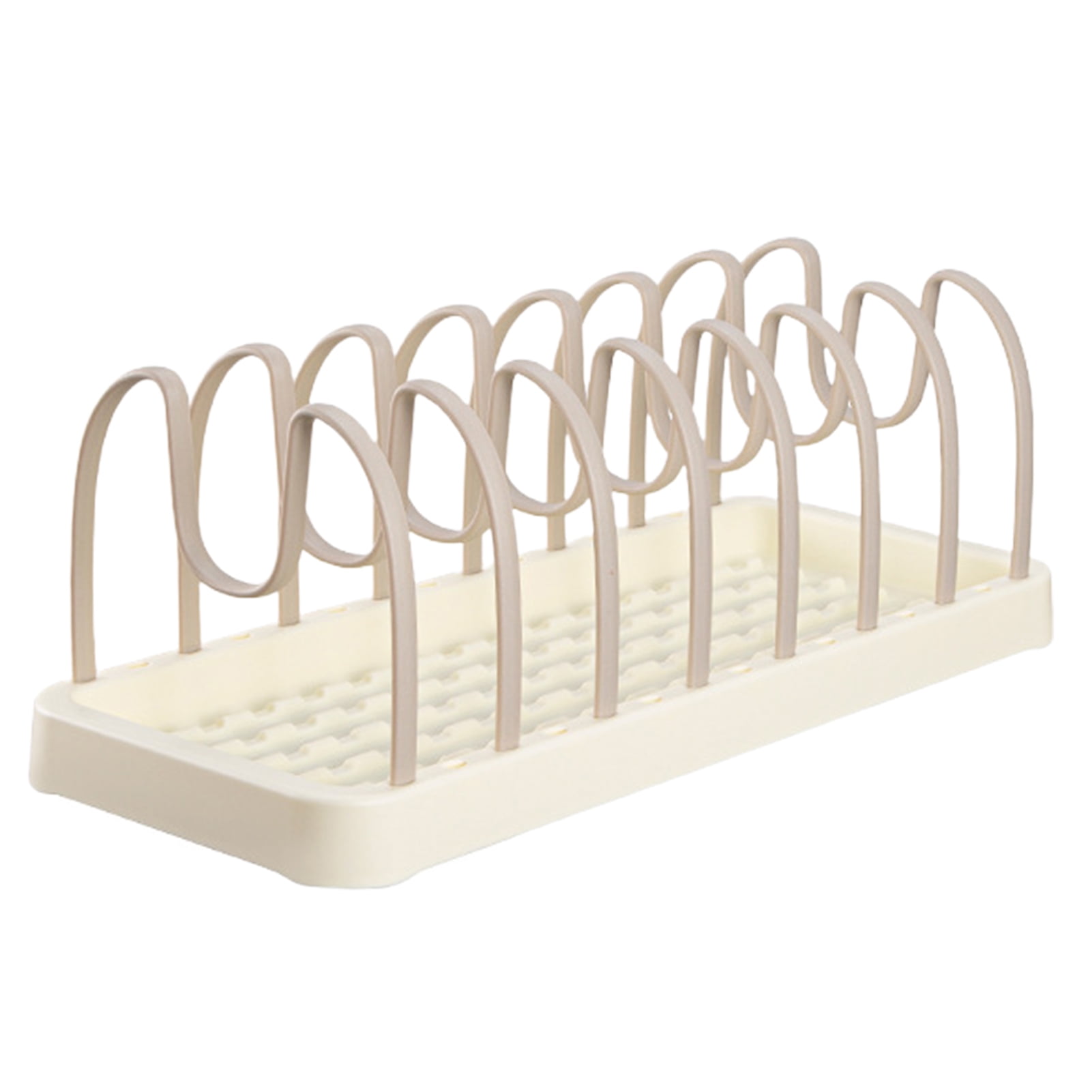 Dish Rack Organizer Detachable Groove Pot Lid Drain Holder Cup Drying ...