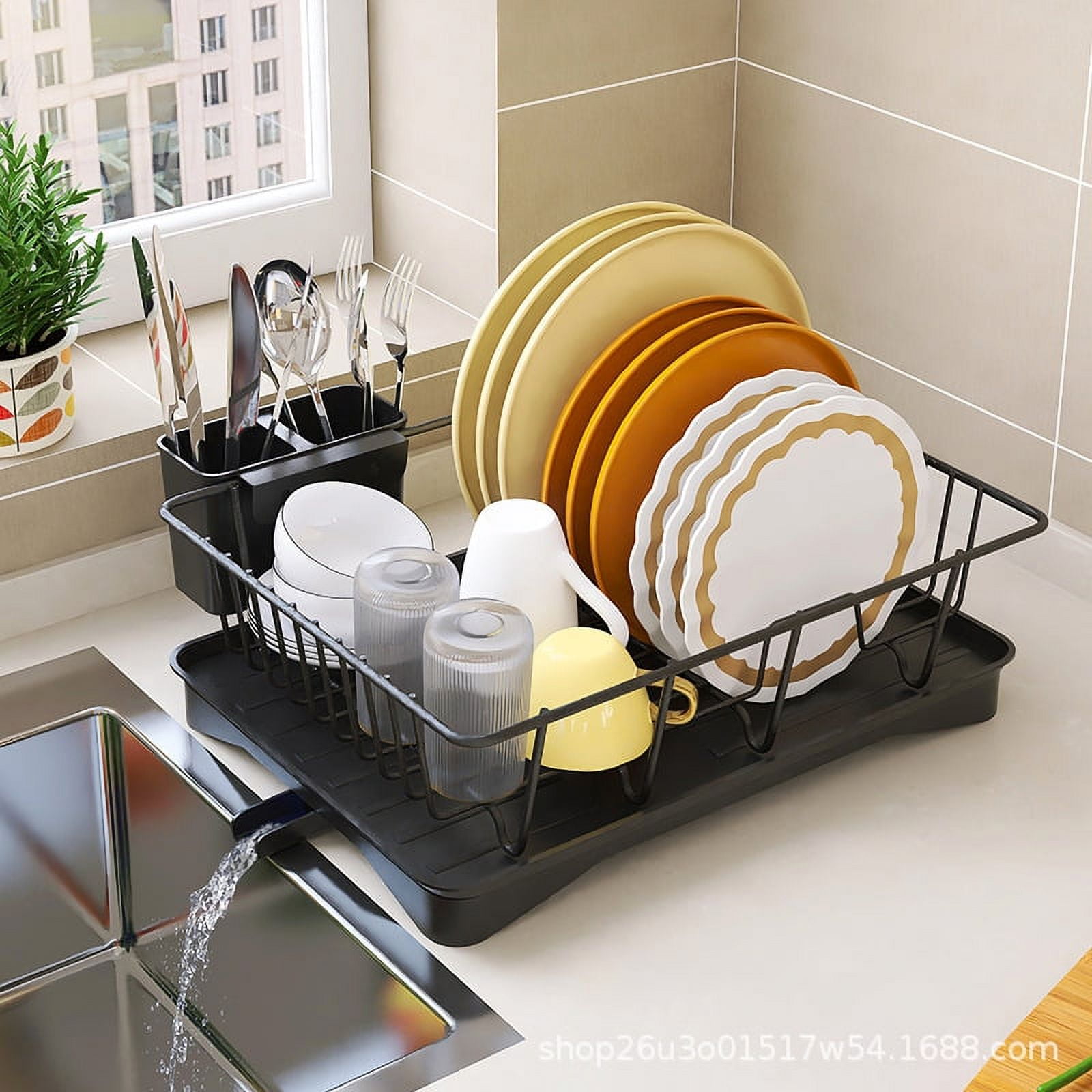 Dish Rack Sink Drying Rack Space Saving Kitchen Sink Rack Utensils ...