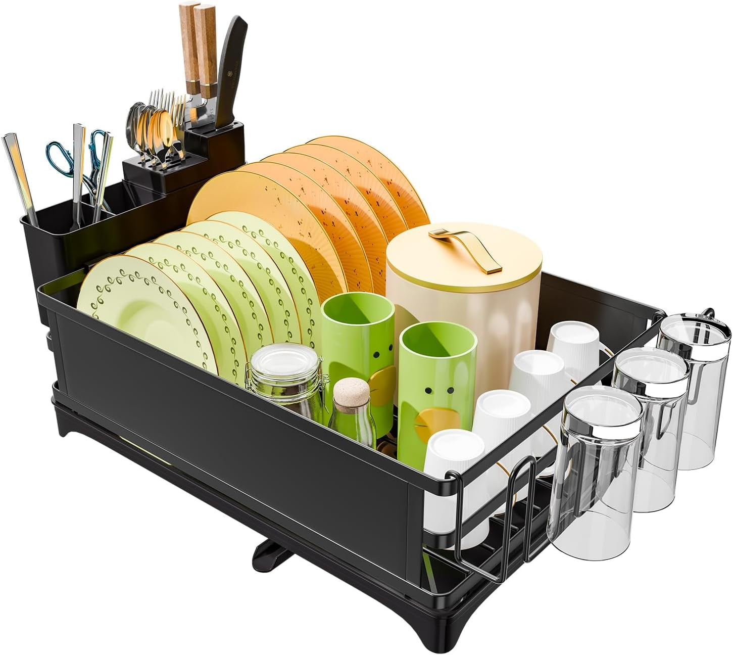 Dish Rack, Steel Dish Drying Rack for Kitchen Counter, Dish Drainer ...