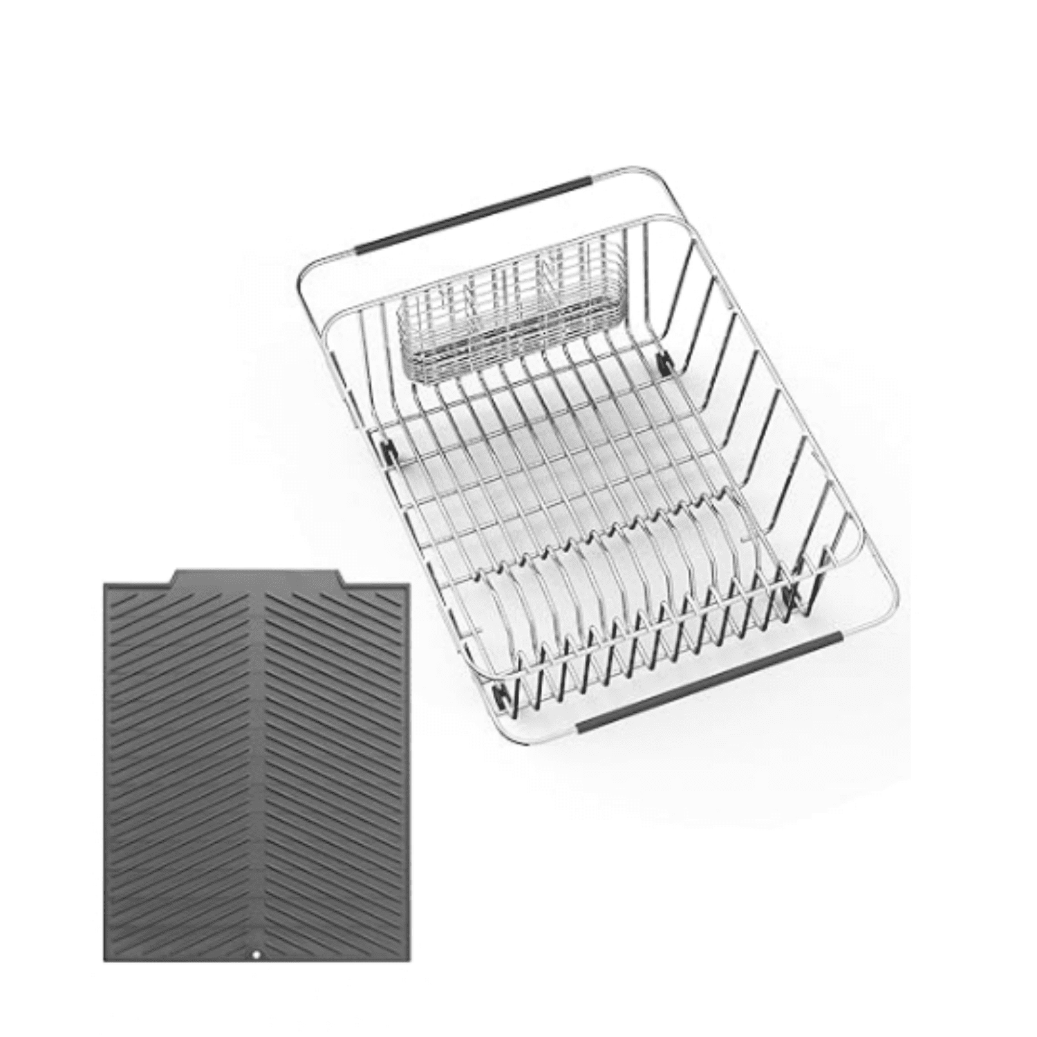 Dish Rack in Sink, Expandable Over The Sink Dish Drying Rack with ...