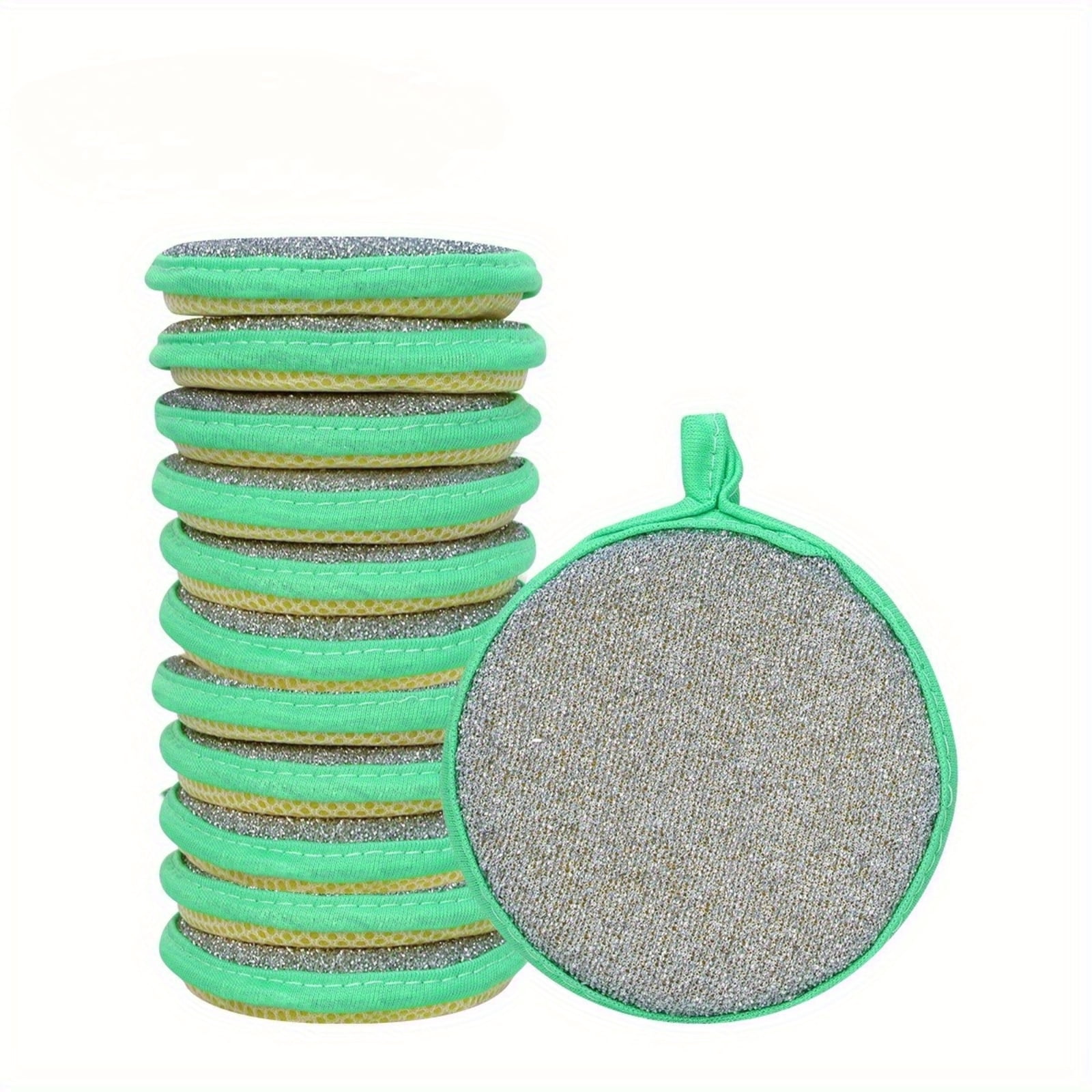 Dish Scrub Sponges , 10 Piece Non-Stick Scouring Pad for Pot and Pan ...