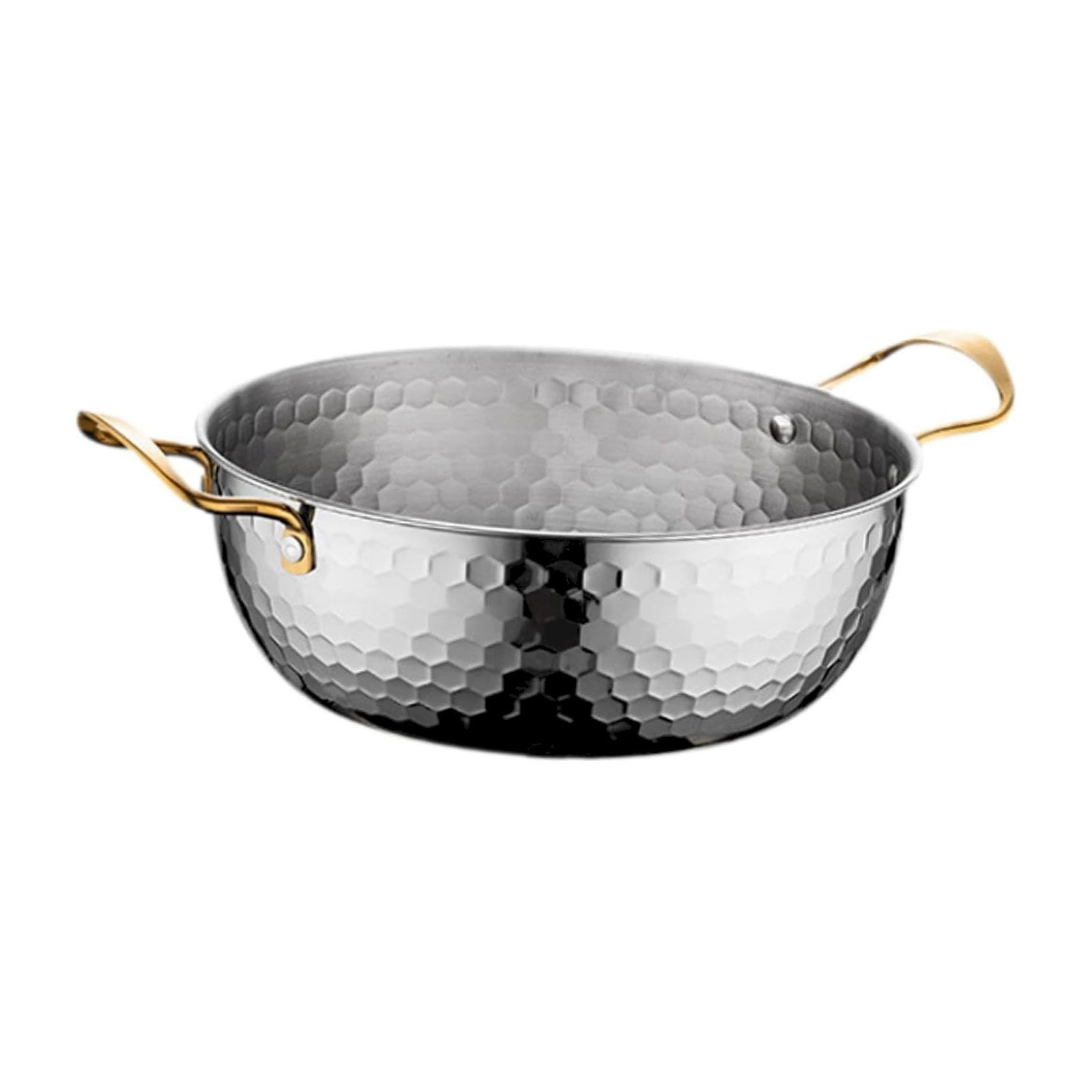 Dish Set Stainless Noodle Pot for Cooking with Double Handles Hammered ...