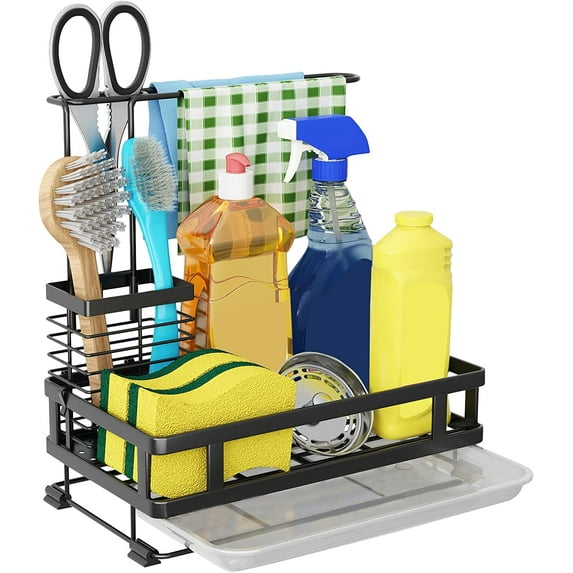 Dish Soap Dispenser, Kitchen Sink Organizer with Brush Rack, 304 ...