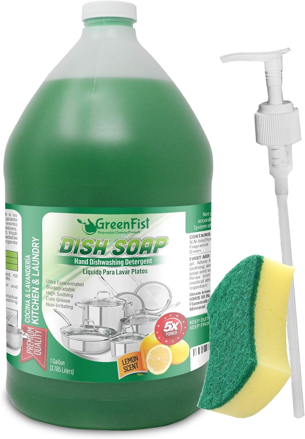 Dish Soap Professional Detergent Liquid Pot & Pan Dish-Wash - Light or ...