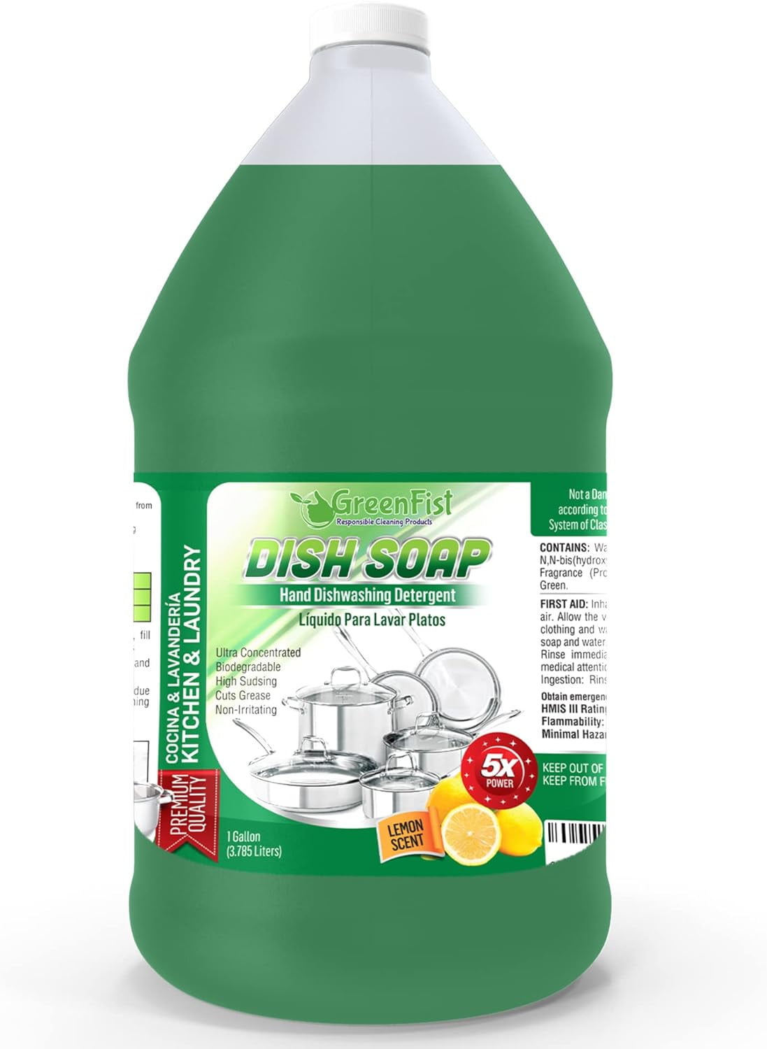 Dish Soap Professional Detergent Liquid Pot & Pan Dish-Wash - Light or ...