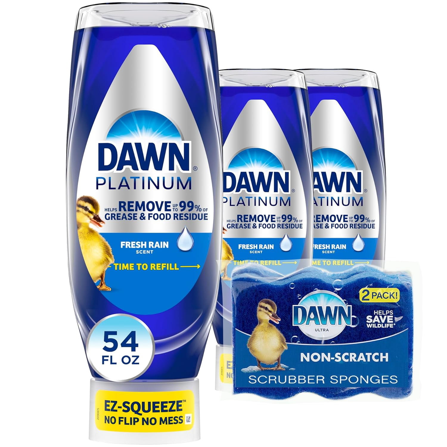 Dish Soap Squeeze Bottle, EZ-Squeeze Platinum Dish Soap Liquid+Non ...