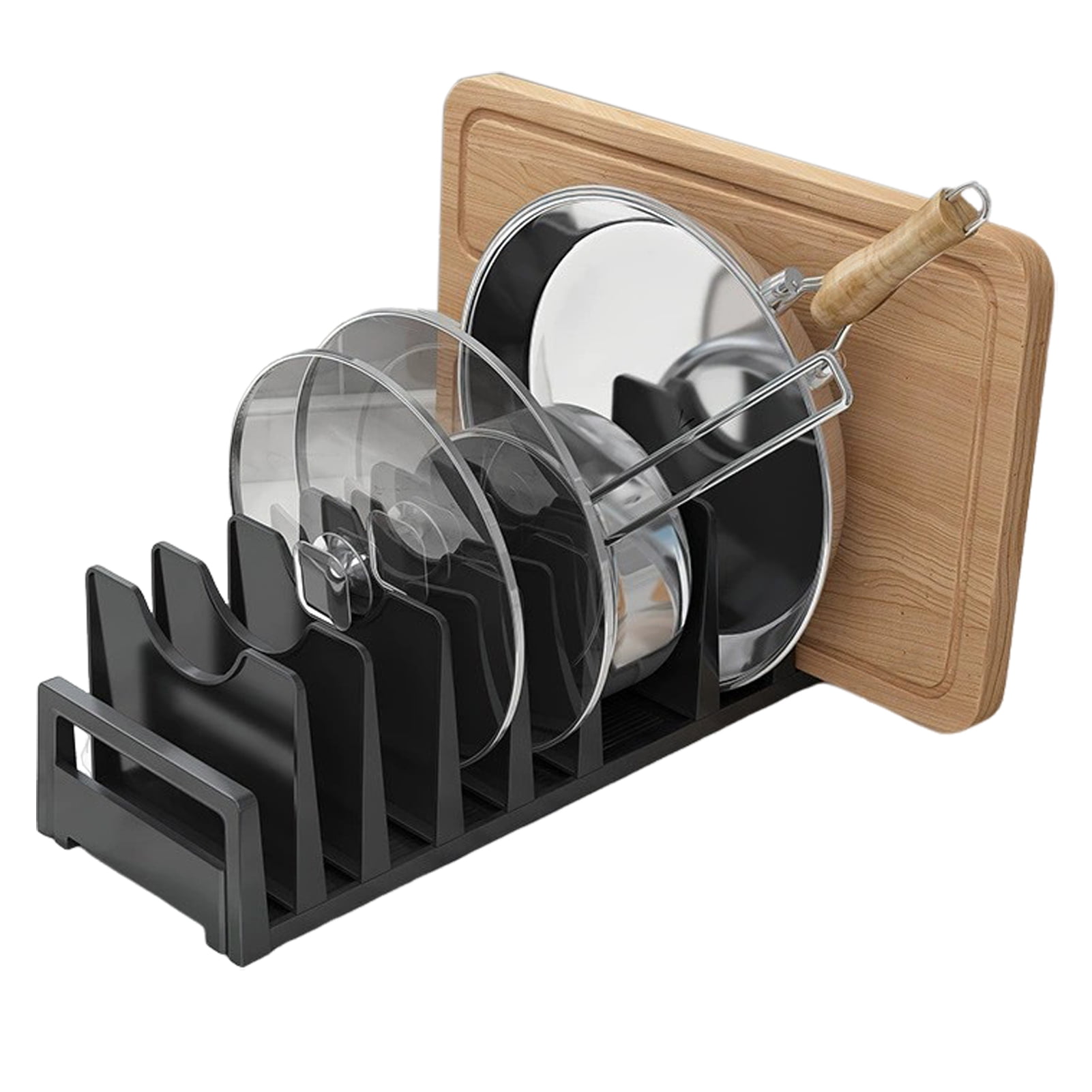 Dish Storage Rack Drawer Plate Stand Anti-skid Pot Lid Bowl Drying ...