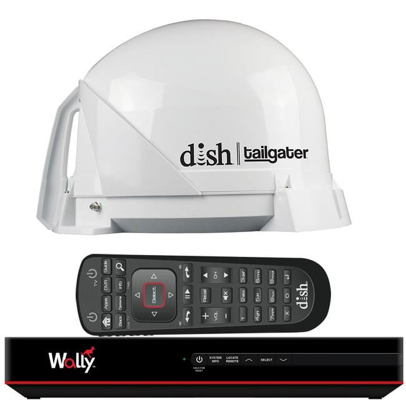 Dish Tailgater Satellite TV Antenna Bundle with Dish Wally HD Receiver & Cables - Walmart.com