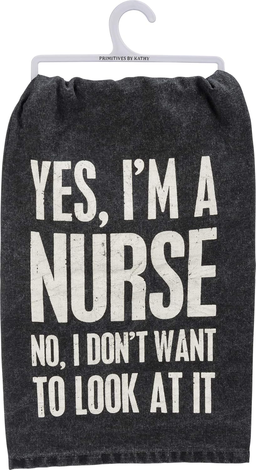 Dish Towel, 28"x 28", Yes, I'm a Nurse - Walmart.com