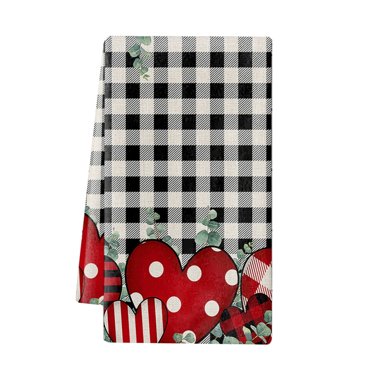 Dish Towel Soft Washable Strong Absorption Exquisite Valentine's Day ...
