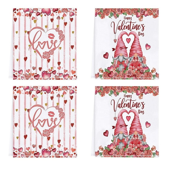 Dish Towel Valentine's Day Kitchen Decoration Dish Towel Microfiber ...