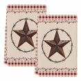 Dish Towels, Barn Star Farmhouse Absorbent Kitchen Towels 2 PCS, Berry ...