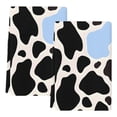 Dish Towels, Black Cow Print Absorbent Kitchen Towels 2 PCS, Blue Spots ...