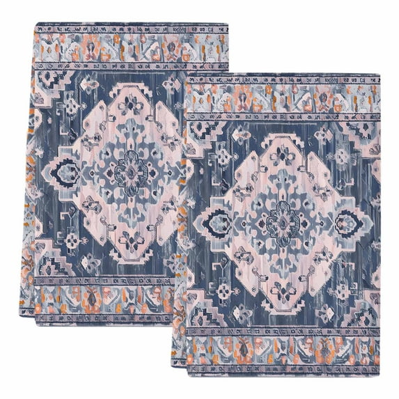 Dish Towels, Blue Bohemian Absorbent Kitchen Towels 2 PCS, Retro Boho ...