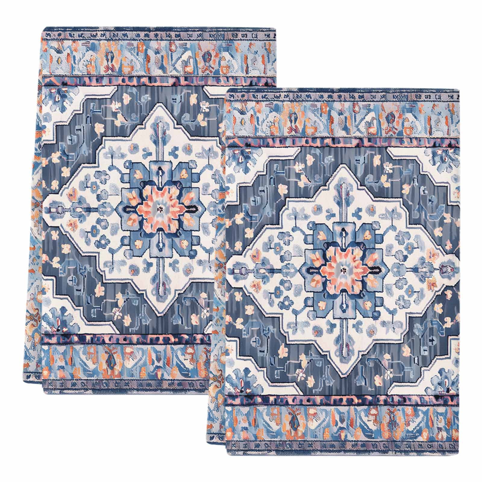 Dish Towels, Blue Bohemian Absorbent Kitchen Towels 2 PCS, Vintage ...