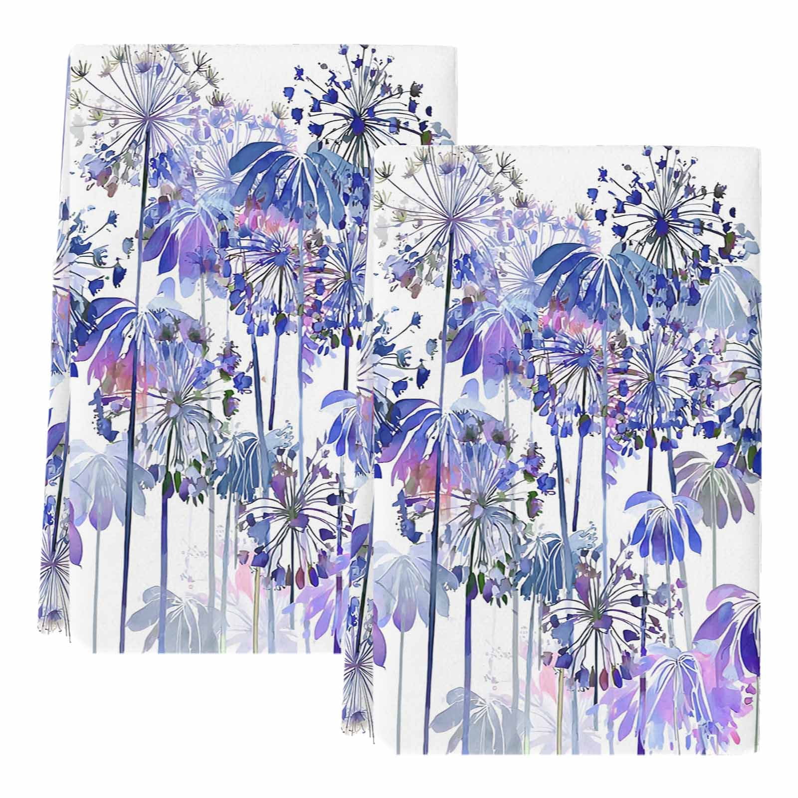 Dish Towels, Blue Dandelion Absorbent Kitchen Towels 2 PCS, Spring ...