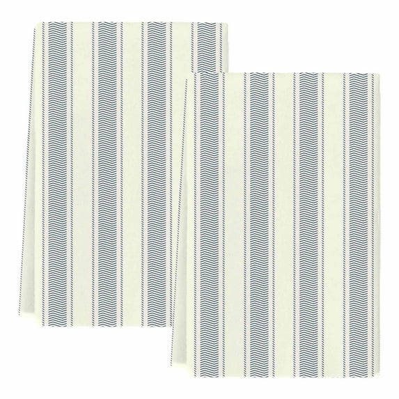 Dish Towels, Blue Stripes Absorbent Kitchen Towels 2 PCS, Vertical ...