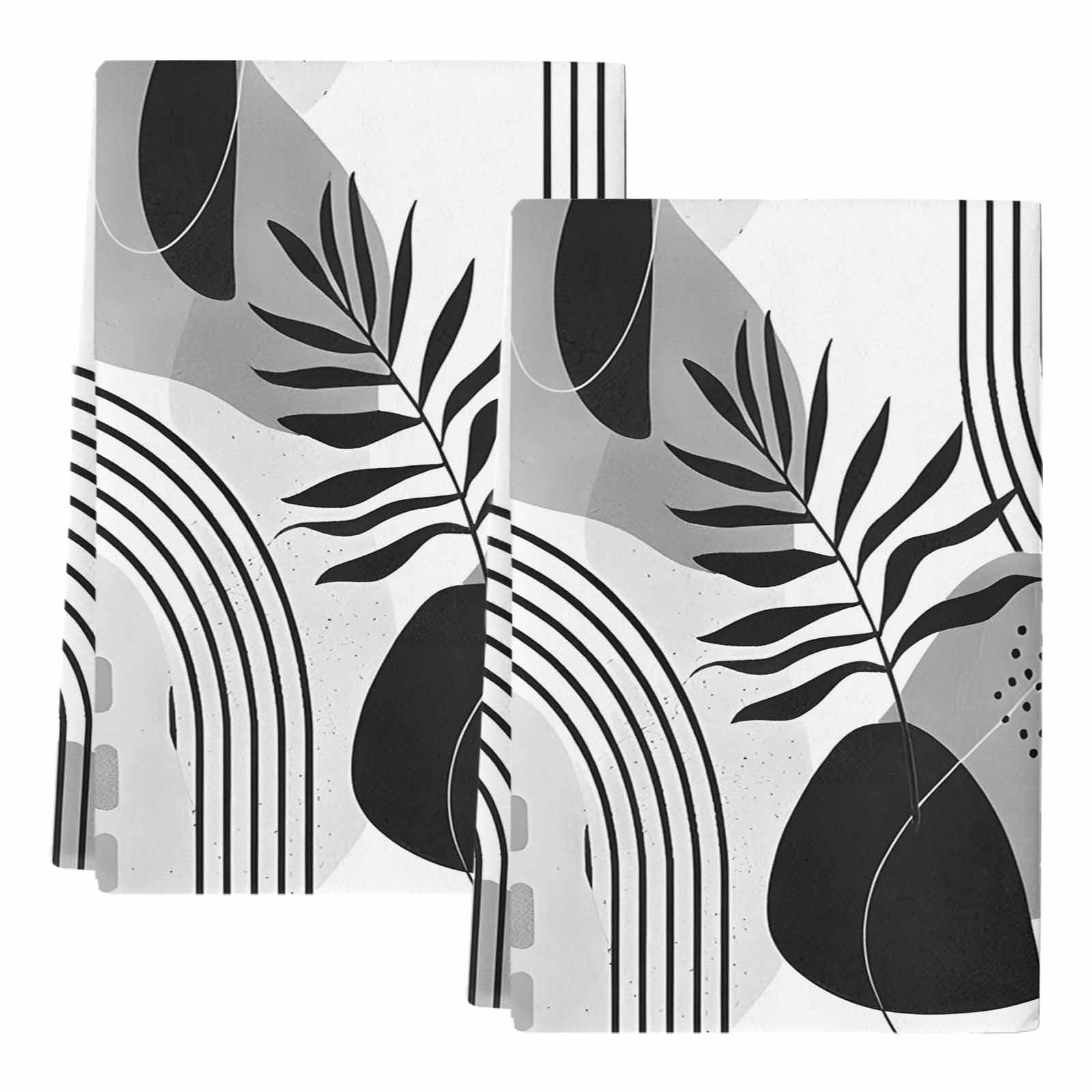 Dish Towels, Boho Abstract Mid Century Absorbent Kitchen Towels 2 PCS ...
