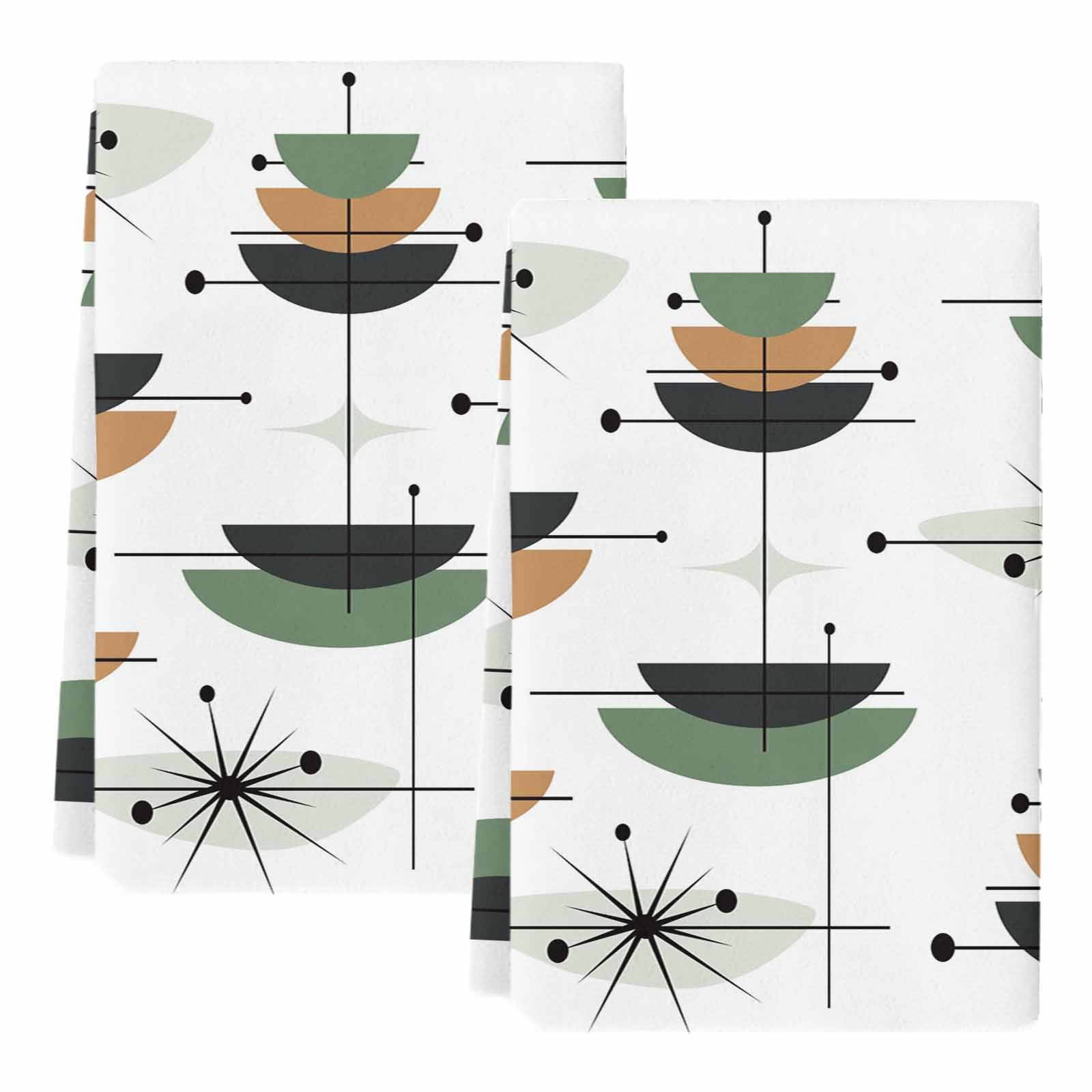 Dish Towels, Boho Geometric Absorbent Kitchen Towels 2 PCS, Bohemian ...