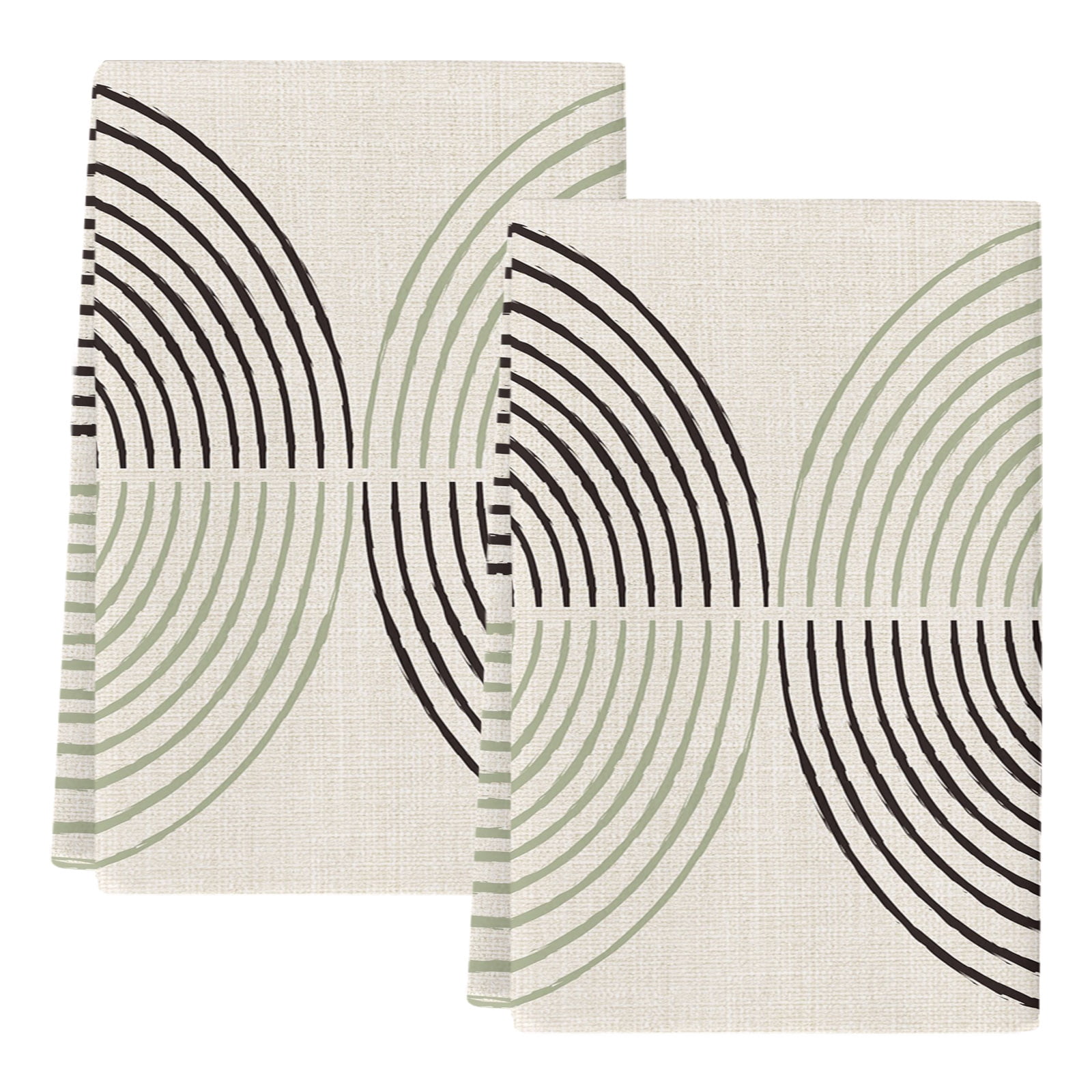 Dish Towels, Boho Mirror Arched Lines Absorbent Kitchen Towels 2 PCS ...