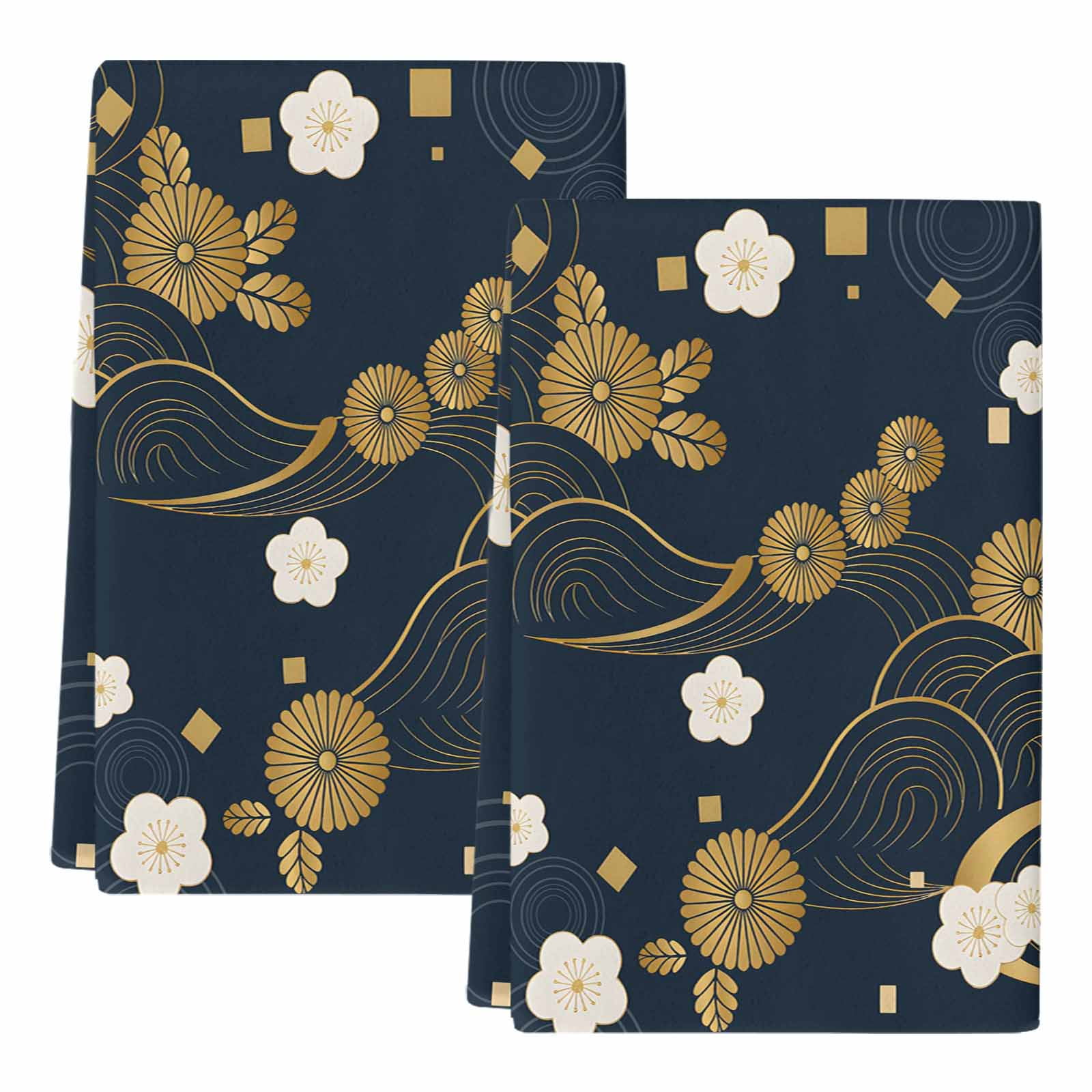 Dish Towels, Cherry Blossoms Absorbent Kitchen Towels 2 PCS, Japanese ...