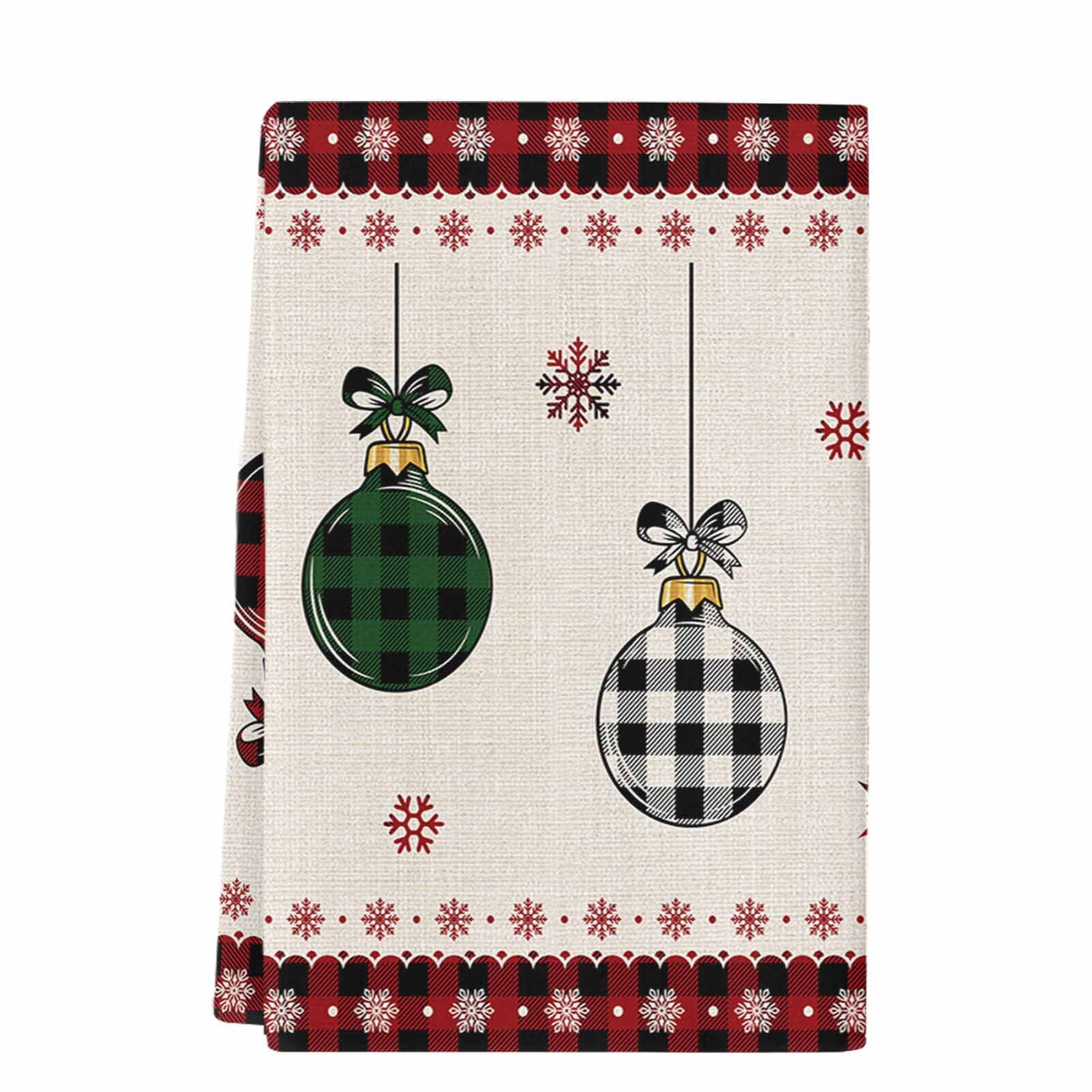 Dish Towels, Christmas Absorbent Kitchen Towels 1 PC, Vintage Buffalo ...