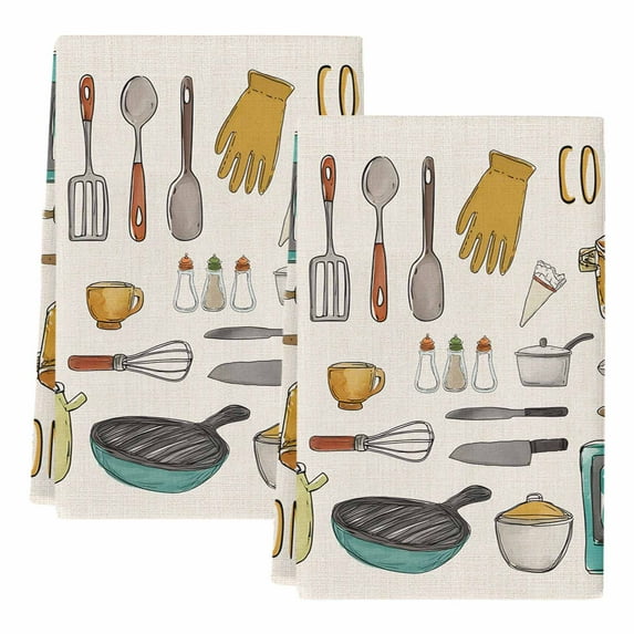 Dish Towels, Cooking Kitchenware Absorbent Kitchen Towels 2 PCS ...