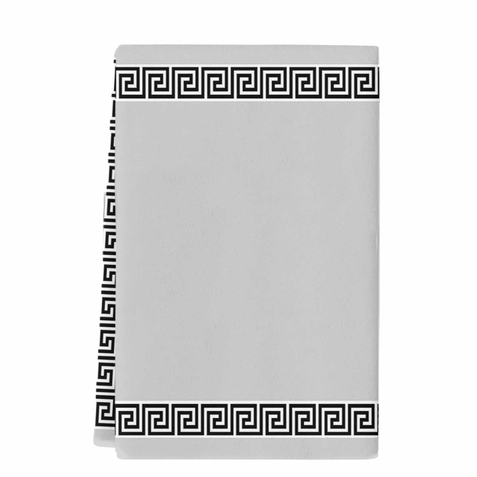 Dish Towels, Geometric Greek Key Design Absorbent Kitchen Towels 1 PC ...
