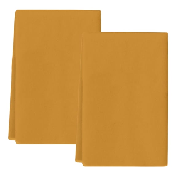Dish Towels, Ginger Yellow Absorbent Kitchen Towels 2 PCS, Modern Solid ...