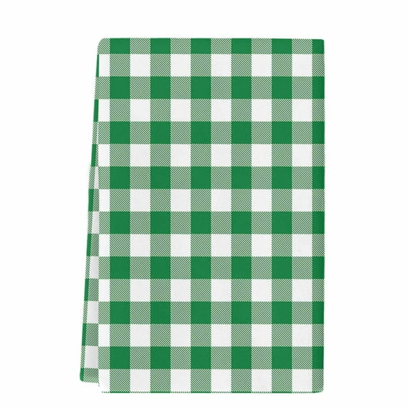 Dish Towels, Green Buffalo Check Plaid Absorbent Kitchen Towels 1 PC ...